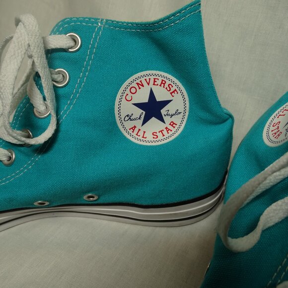 Converse | Shoes | Turquoise Hightop Converse All Star Women 1 Men 9 ...